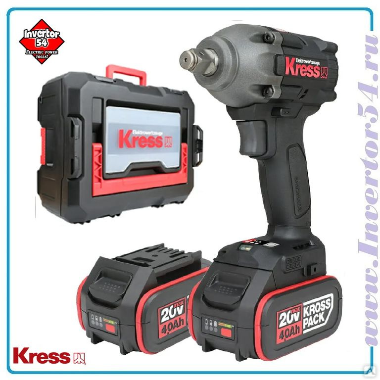 Гайковерт аккумуляторный бесщеточный KRESS KU270 KROSS PACK, цена в Новосибирске от компании ...