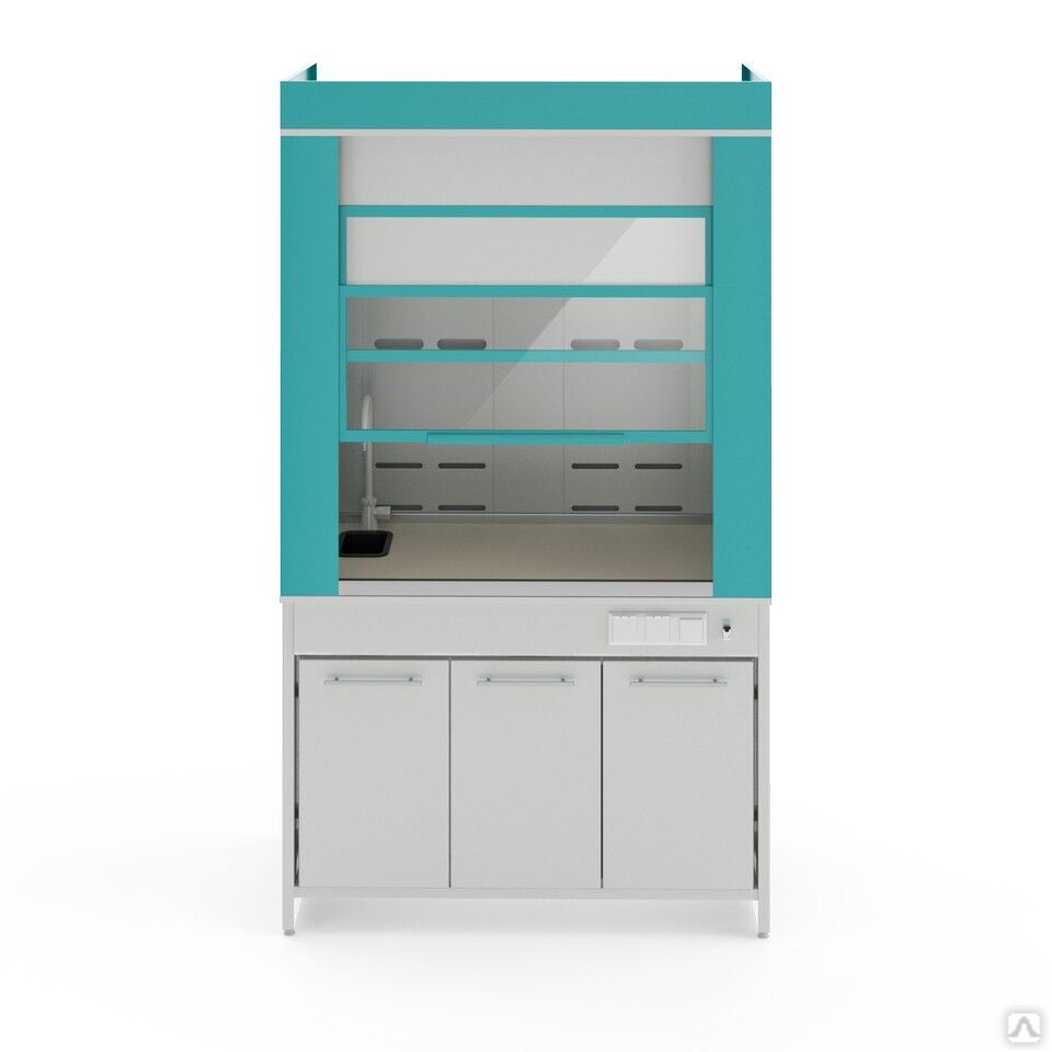 Металлический вытяжной шкаф с сантехникой ШВМ НВК 1200 МОН+, цена в ...